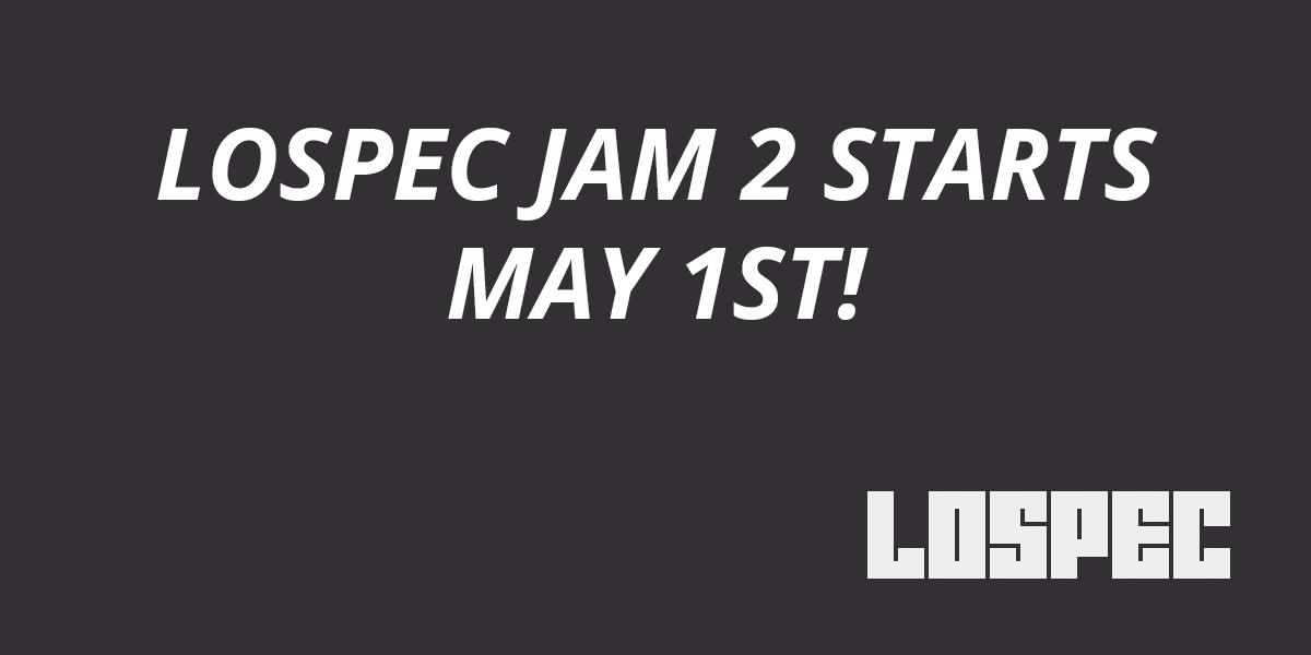 Lospec Jam 2 Starts May 1st! Submit Your Games, Apps, Animations and Art!