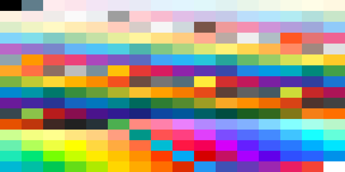 All 255 Colors Palette