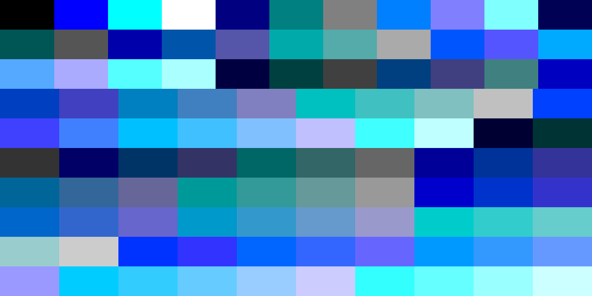 blue cyan 103 Palette