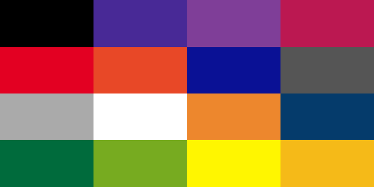 Cadmium Colors Palette
