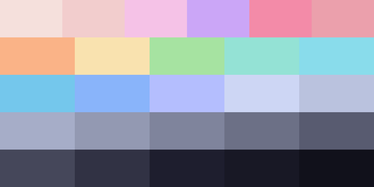 Catppuccin Mocha Palette Palette