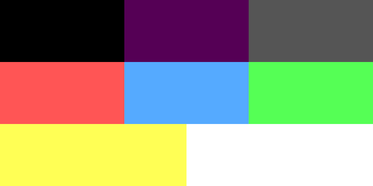 DawnBringer's 8 colour palete on the SMS Palette