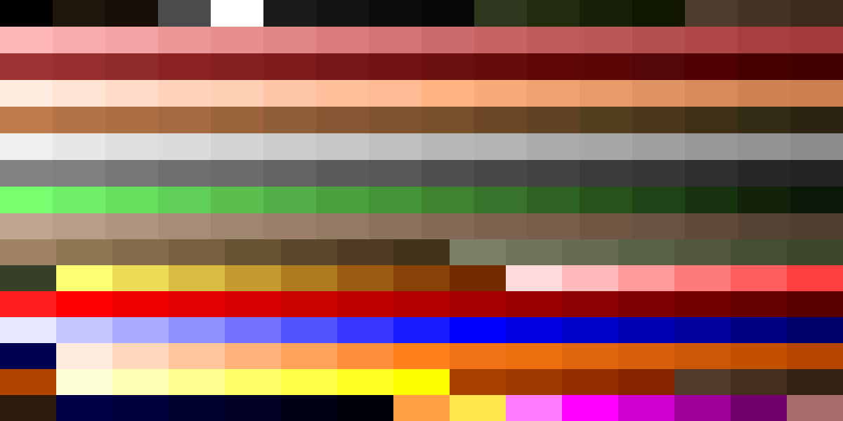 DOOM I + II color pallete Palette