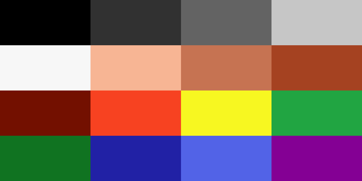 Double Dragon Atari Lynx Palette