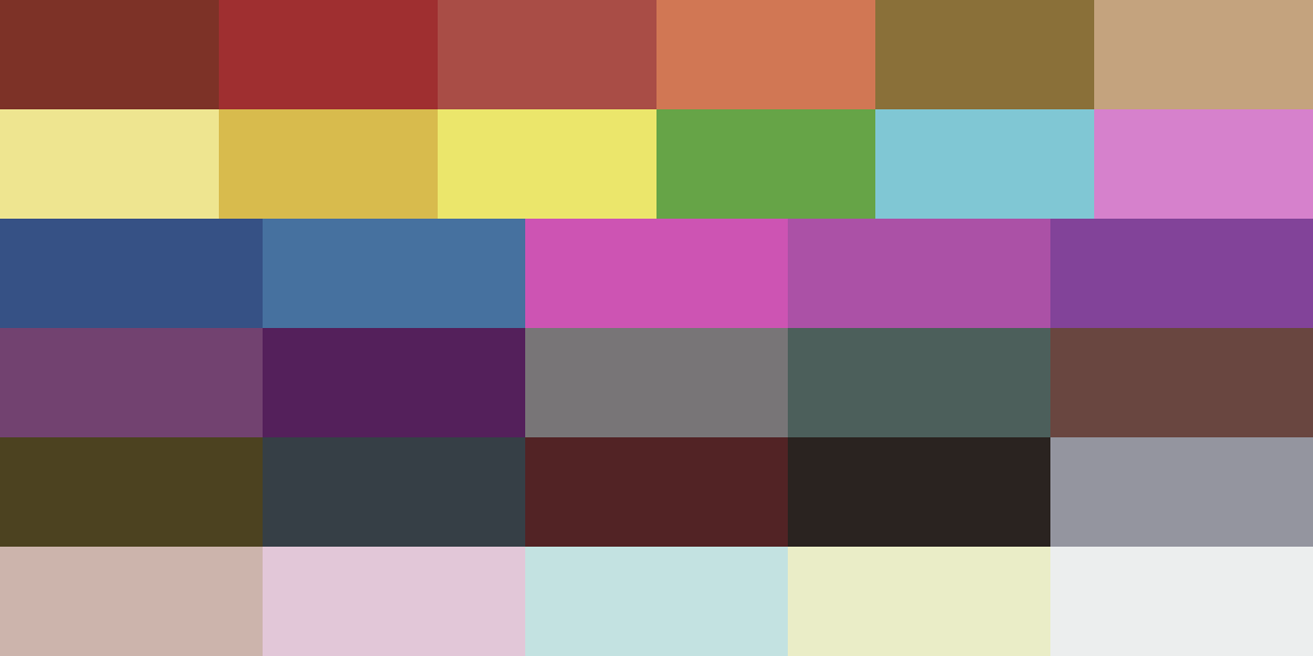 Golden Age ComicBook Colors Palette