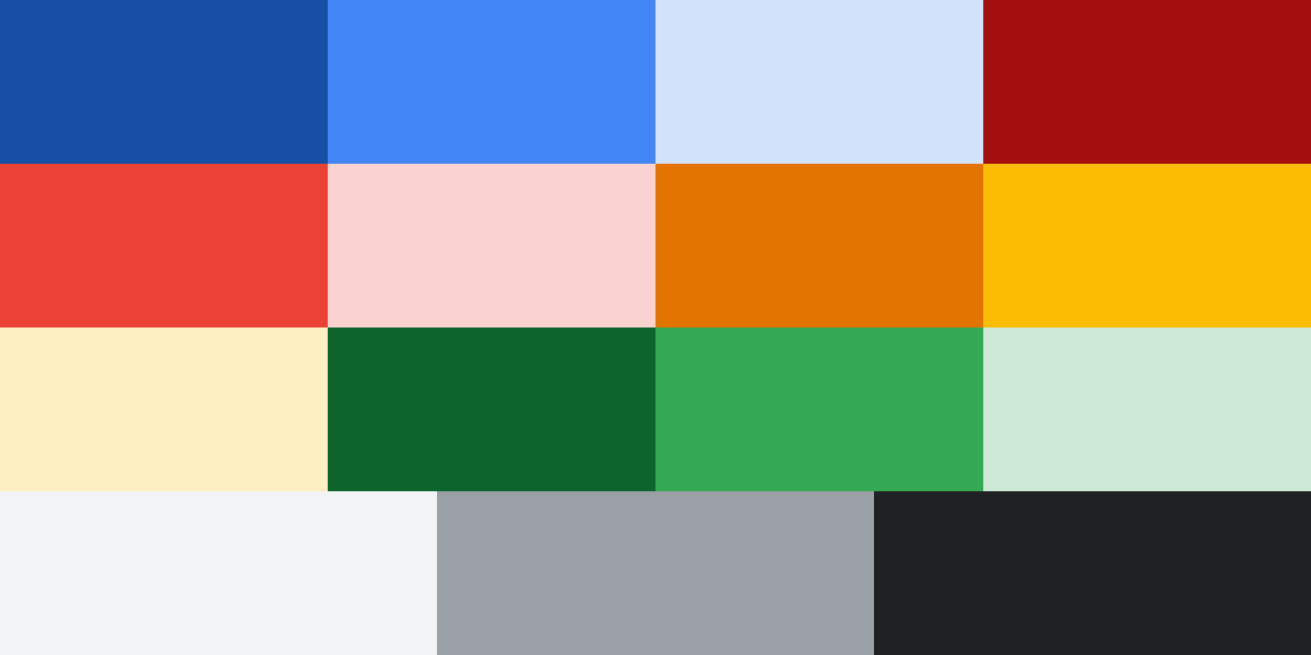 google color Palette
