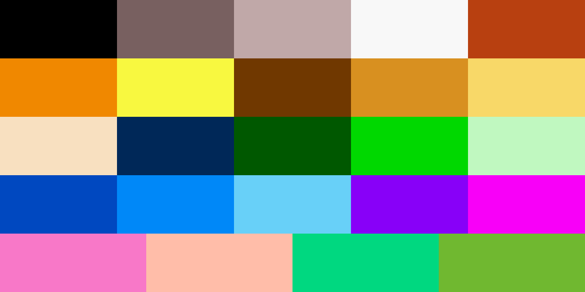 Hamtaro GBC Palette
