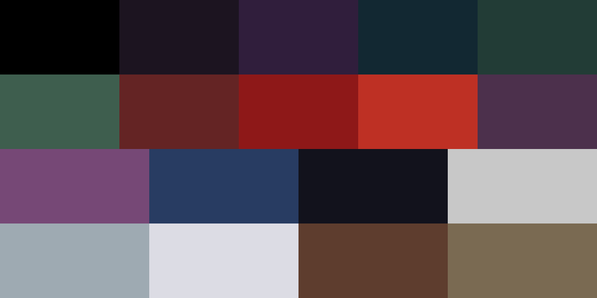 horror blue dark Palette