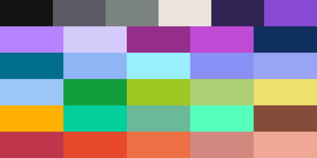 Hypnospace Color Palette Palette