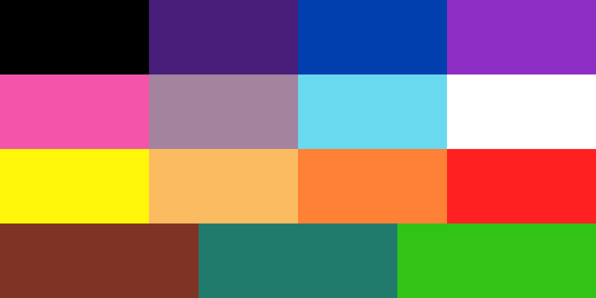 Microsoft MakeCode Arcade Remixed Palette
