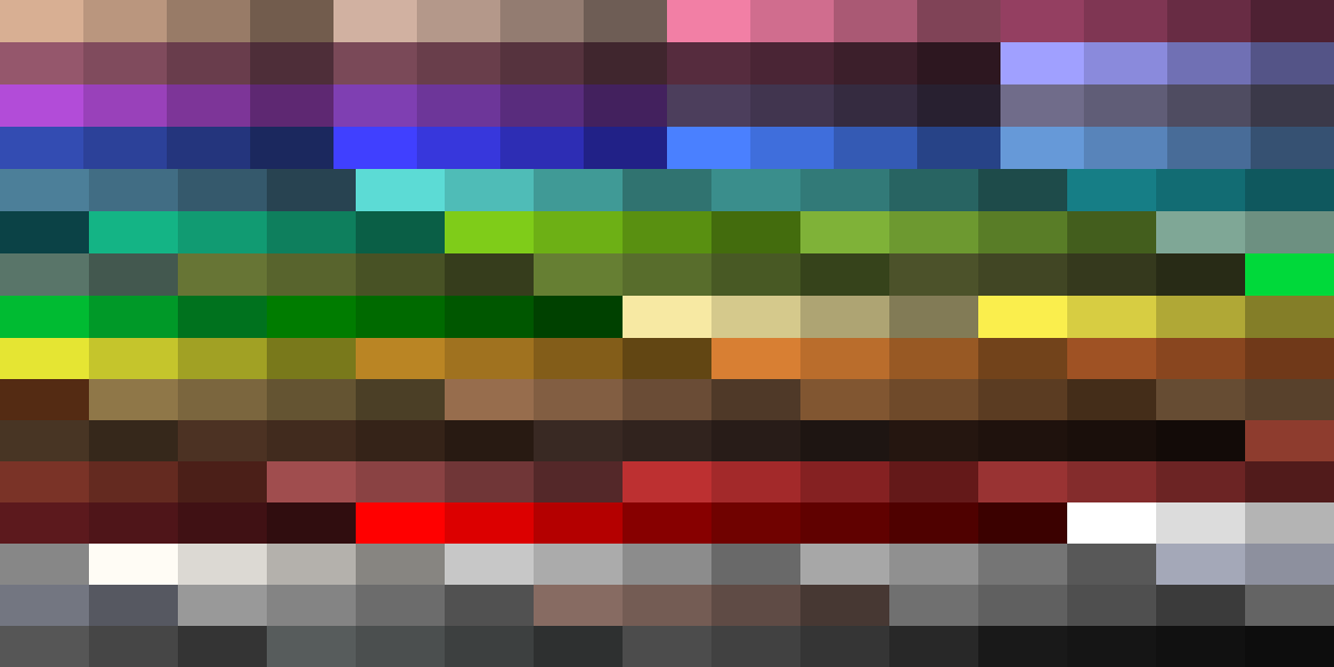 Minecraft art palette, artmap Palette