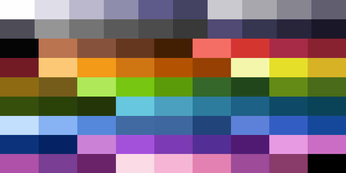 Modern Minecraft Dyes Palette