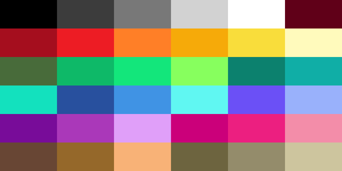 my custom wplace colours Palette