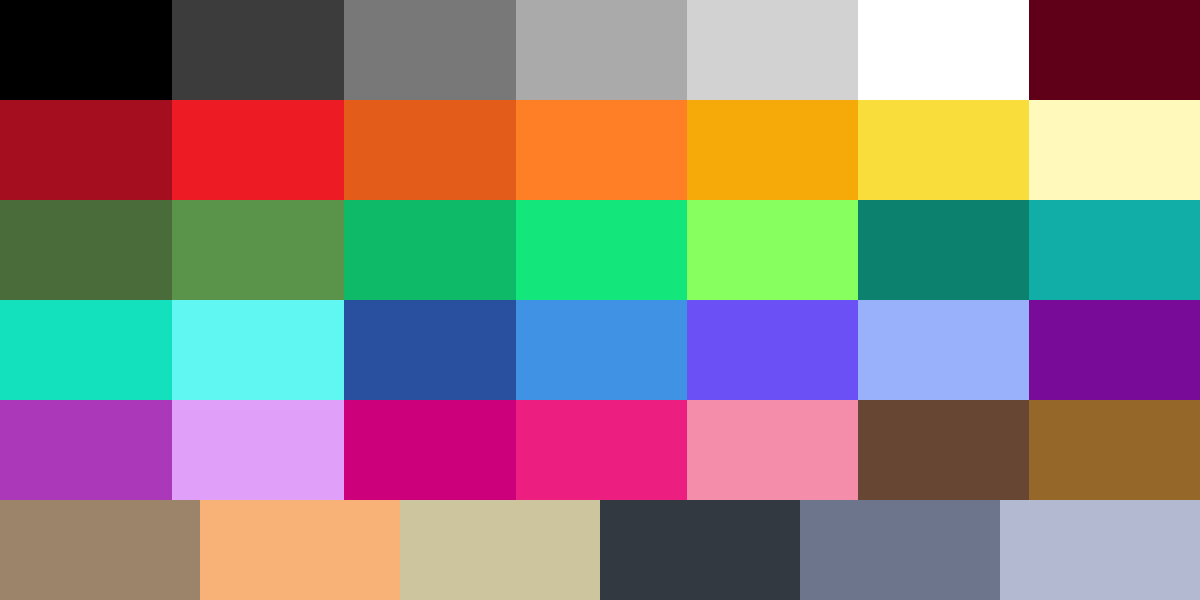 My wPlace color palette Palette