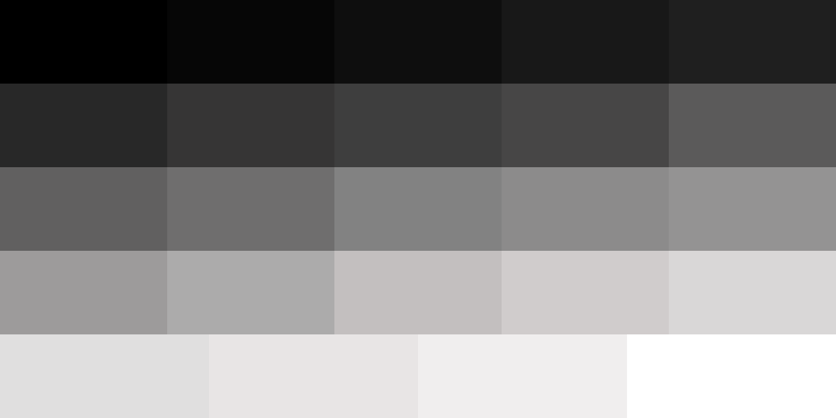 Negro y blanco Palette