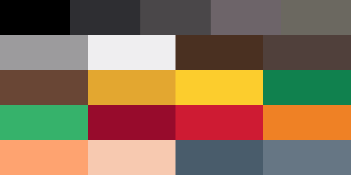 Overwatch Ashe Pixel Art Palette