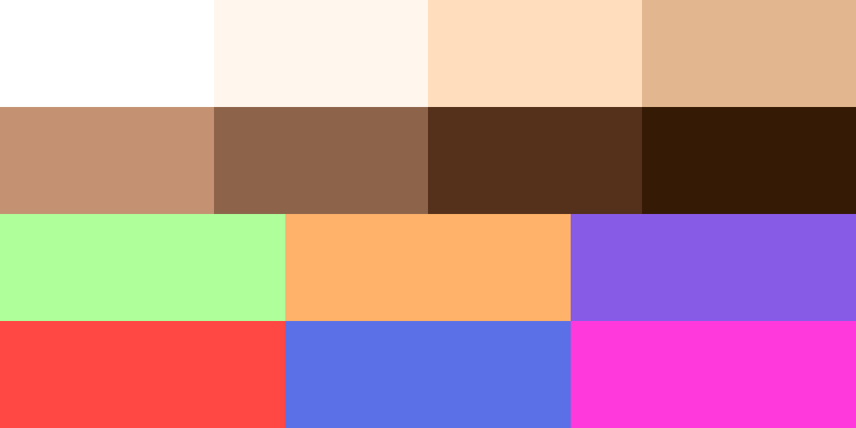 Skincolors Fashion Game Palette