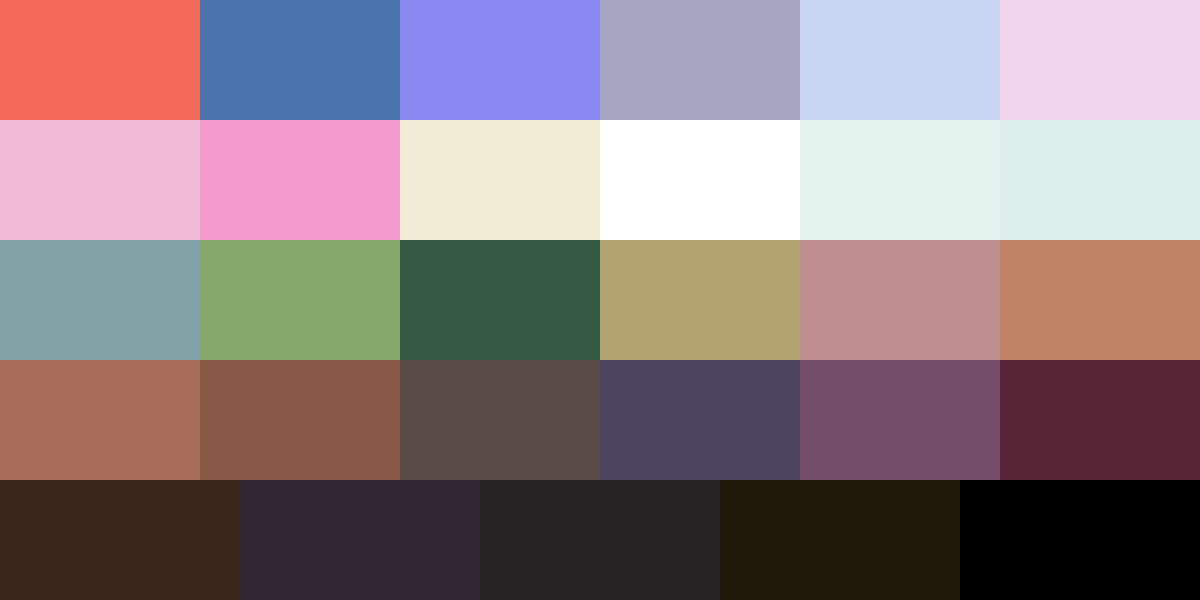 Summer camp Island colors Palette
