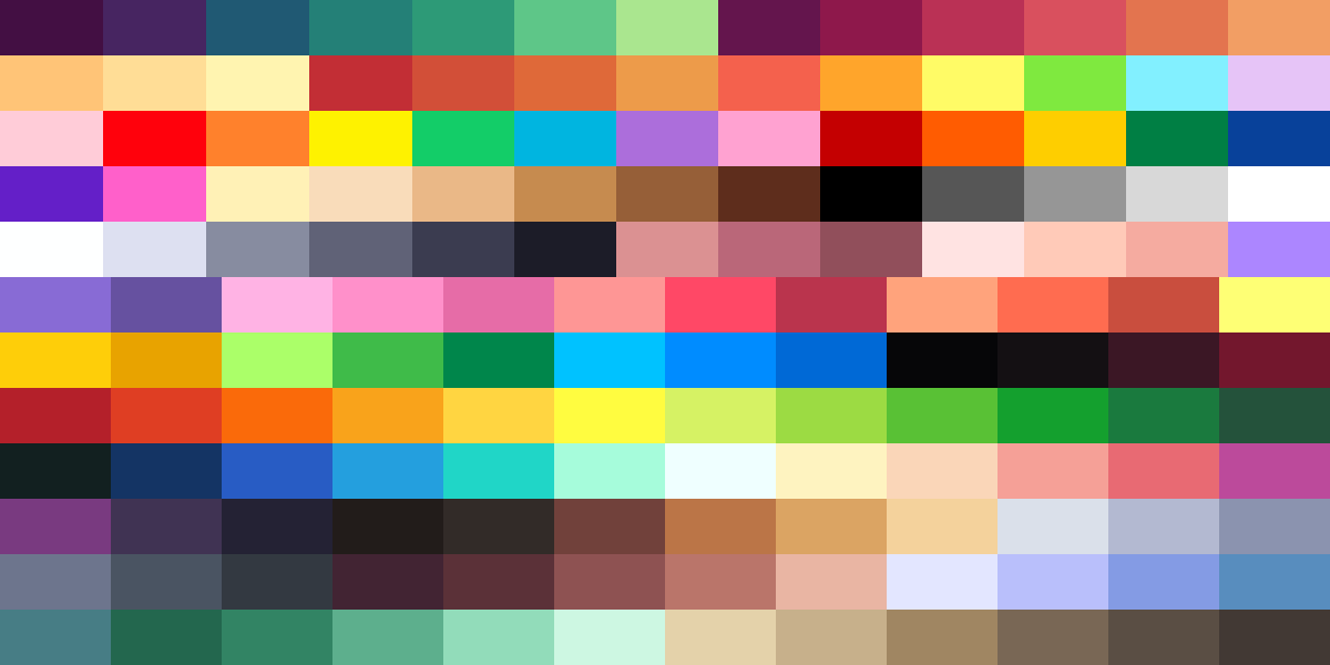 The human's jumbo pack colour 256 Palette