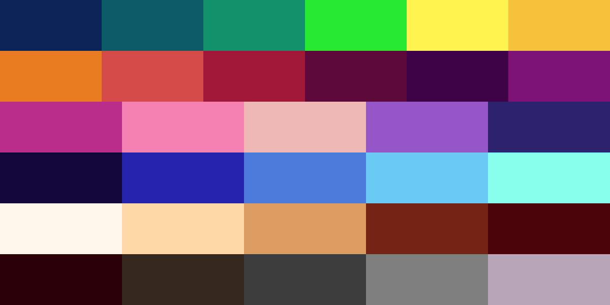 The Lospec Snackbar Palette
