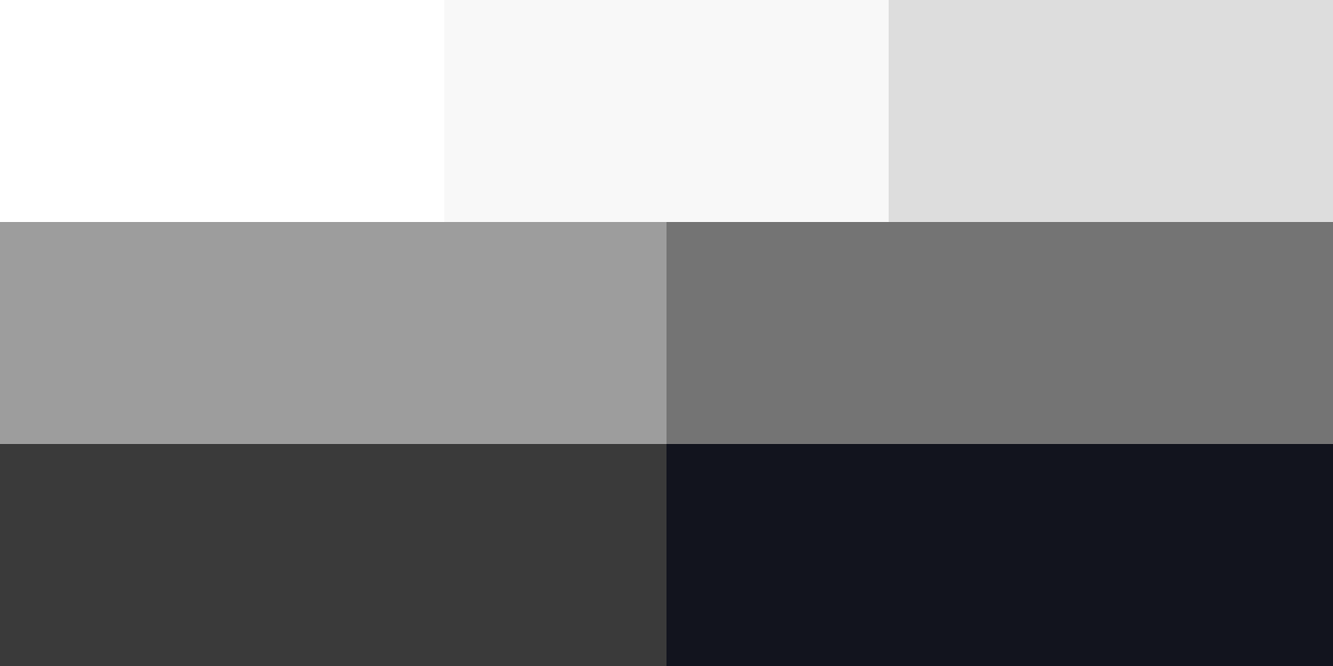 White , Dark White , Darker White, Grey ,Dark Grey ,Darker Grey Palette
