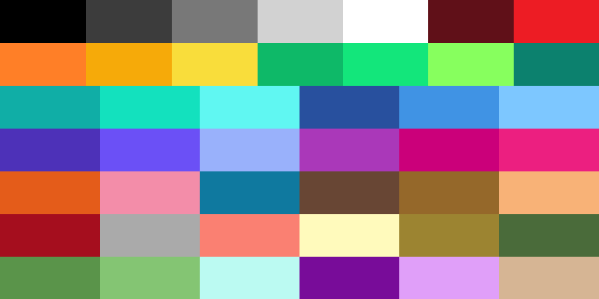 Wplace color Palette