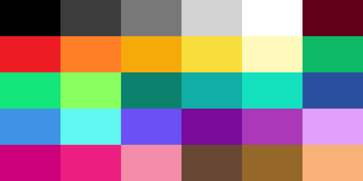 Wplace colour palett Palette