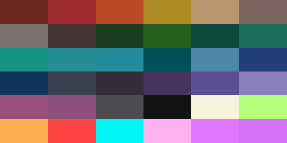 yeeps colors (very sigma) Palette